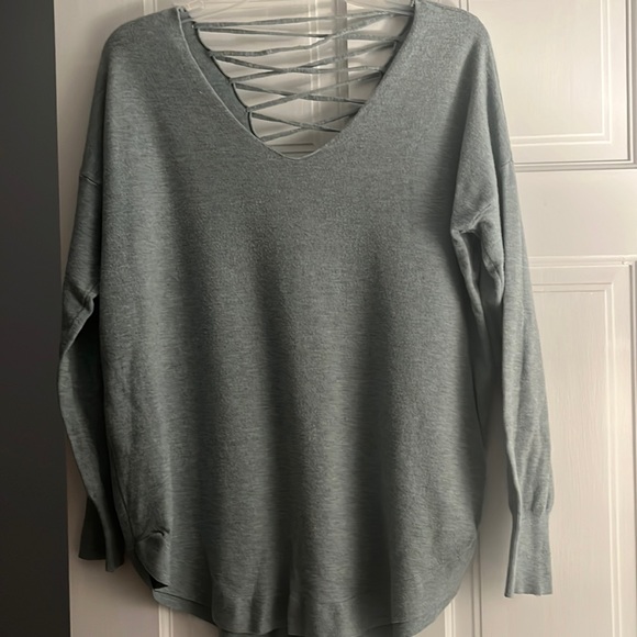debut | Sweaters | Sweater By Debut Lace Up Backlong Sleeve Size Large ...